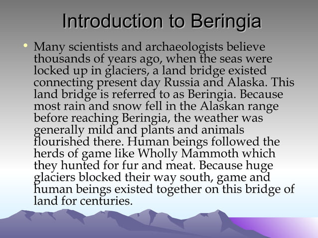 Ancient america beringia | PPT