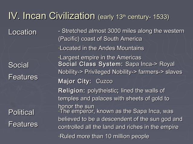 Ancient american civilizations | PPT | Geography | Science