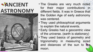 Exploring Ancient Greek Astronomy: Earth's Shape and Contributions of ...