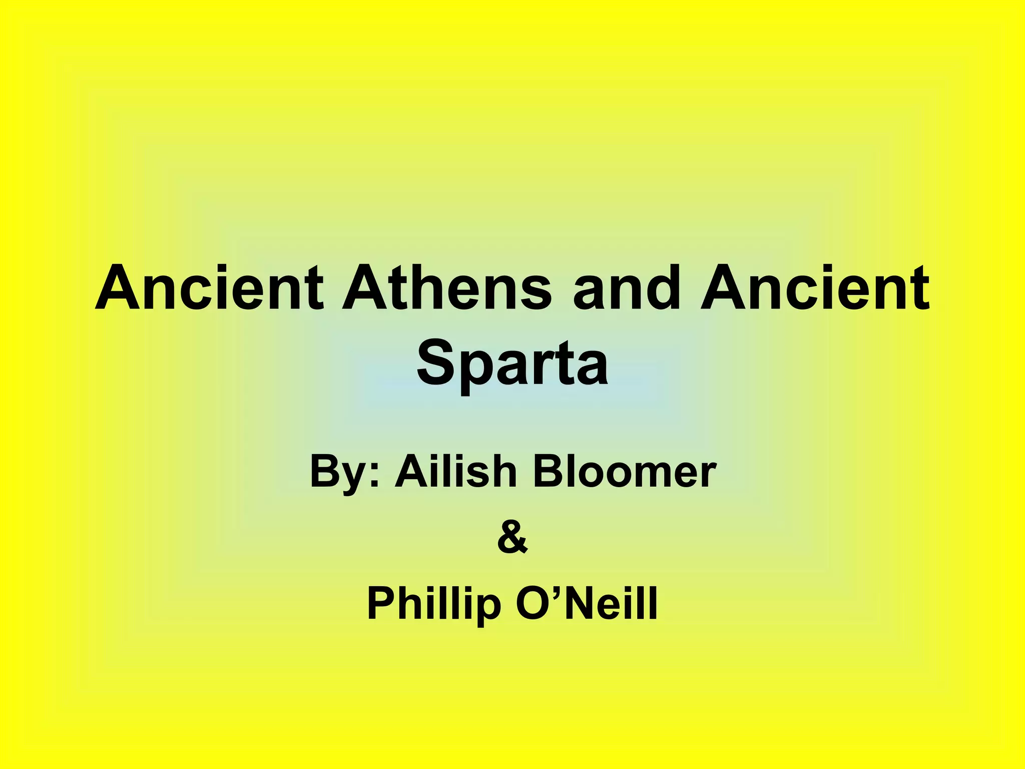 Ancient athens and sparta powerpoint | PPT