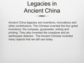 Ancient china | PPTX