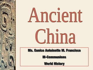 Ancient china. | PPT