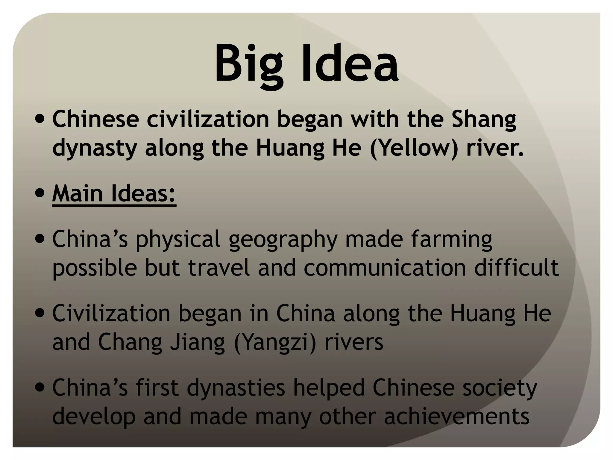 Ancient china huang he civilizations | PPTX