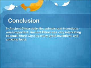 Ancient china final | PPTX | Pets