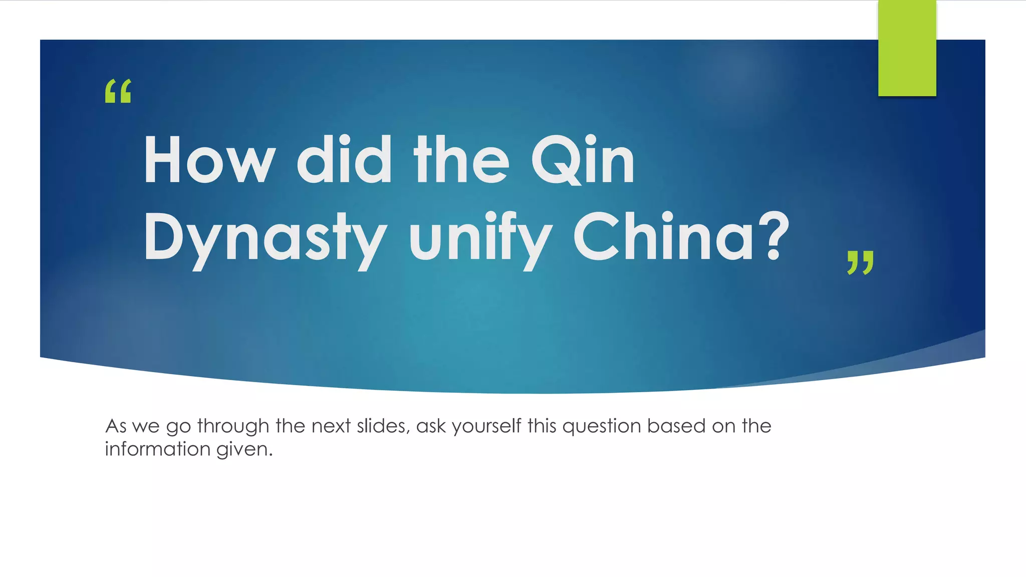 Ancient china qin and han dynasties | PPTX