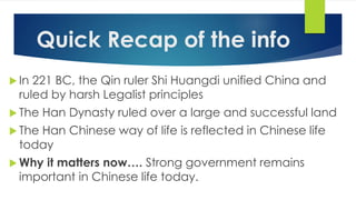 Ancient china qin and han dynasties | PPTX