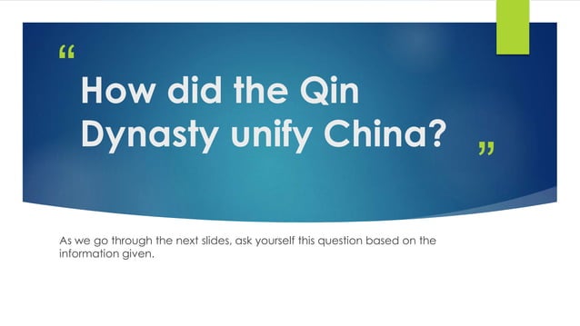 Ancient china qin and han dynasties | PPTX