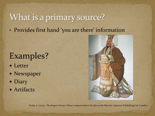 Ancient china year 7 term 2 2016 | PPTX