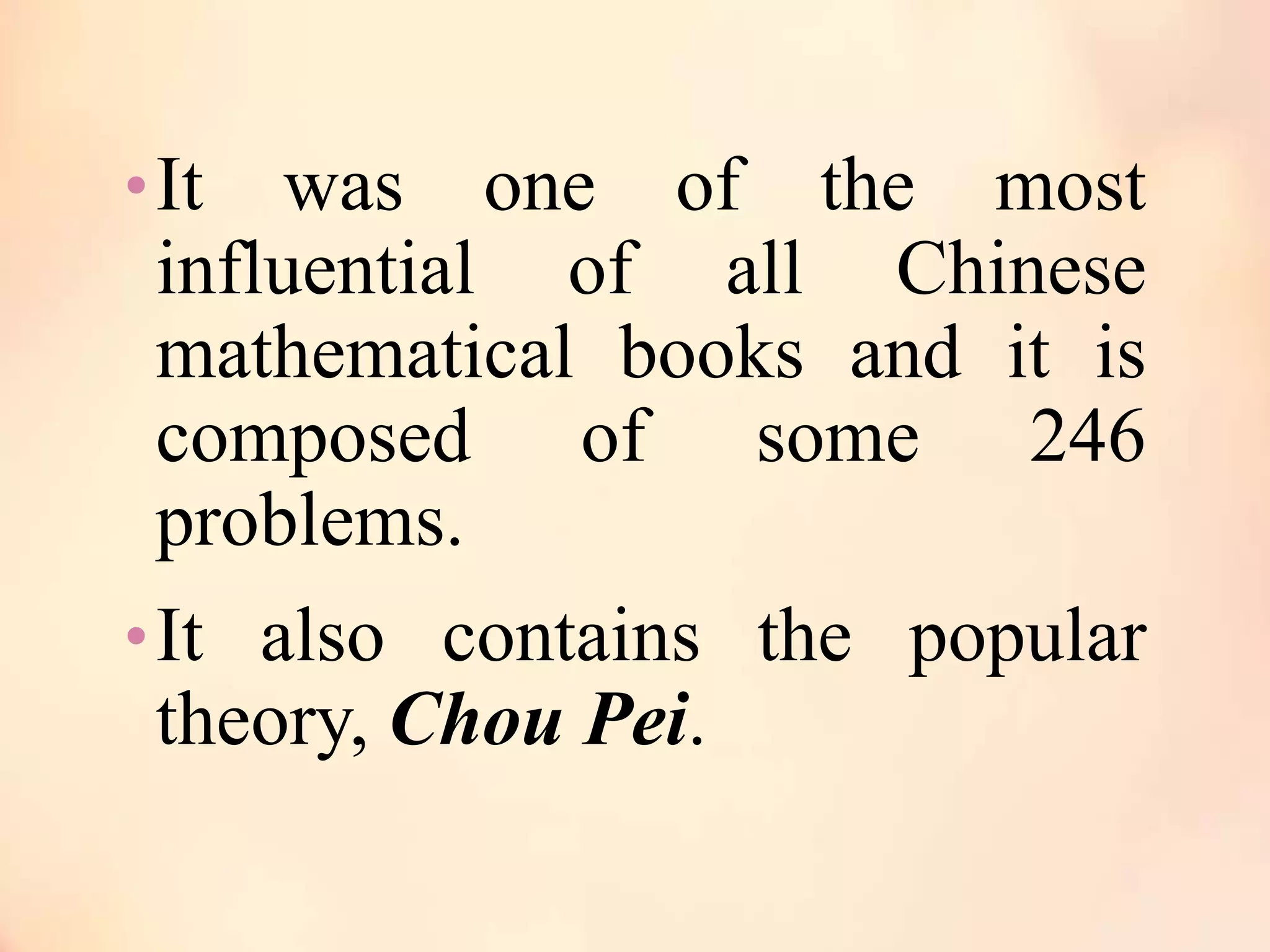 Ancient Chinese Mathematics | PPTX