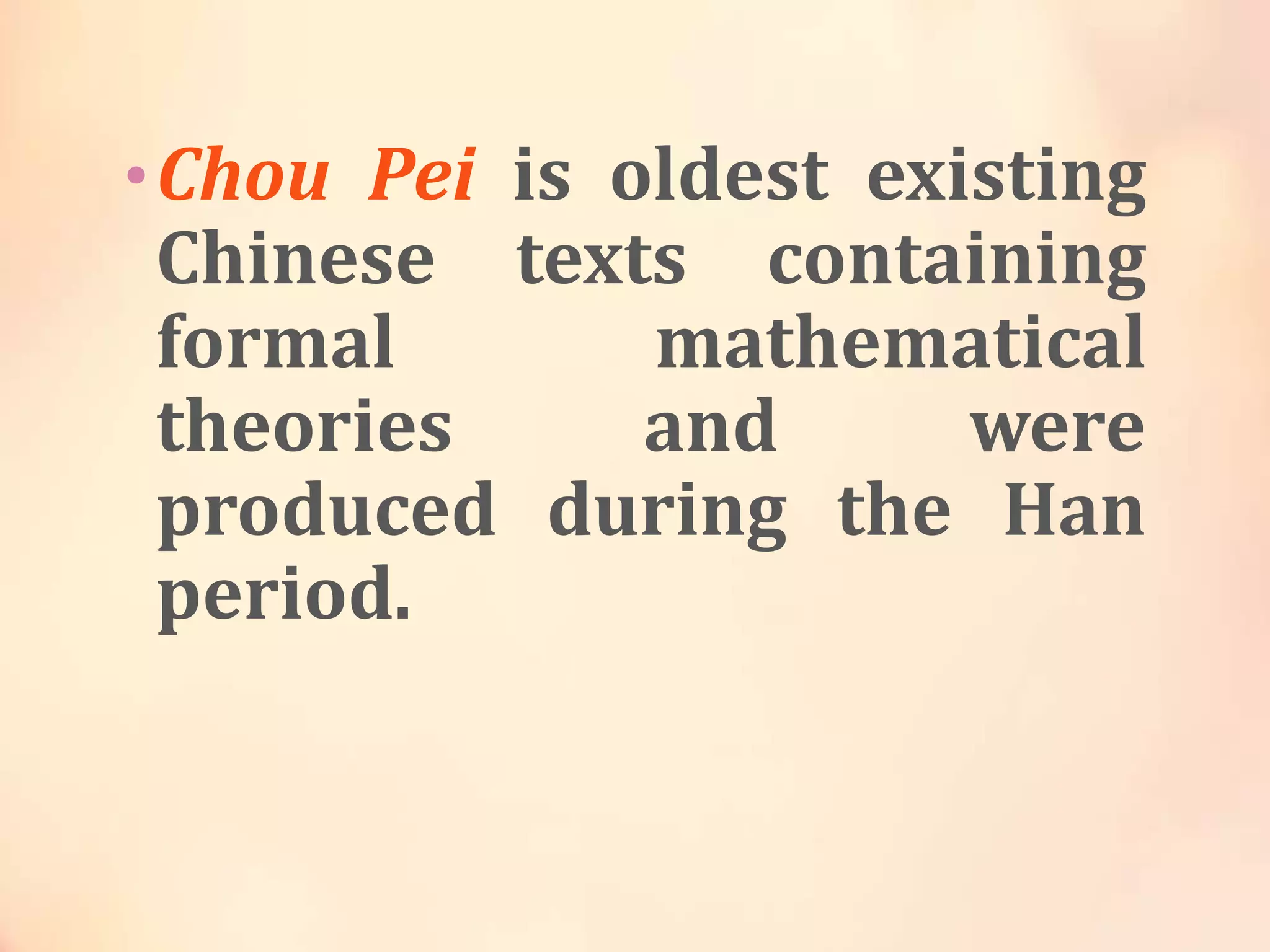 Ancient Chinese Mathematics | PPTX