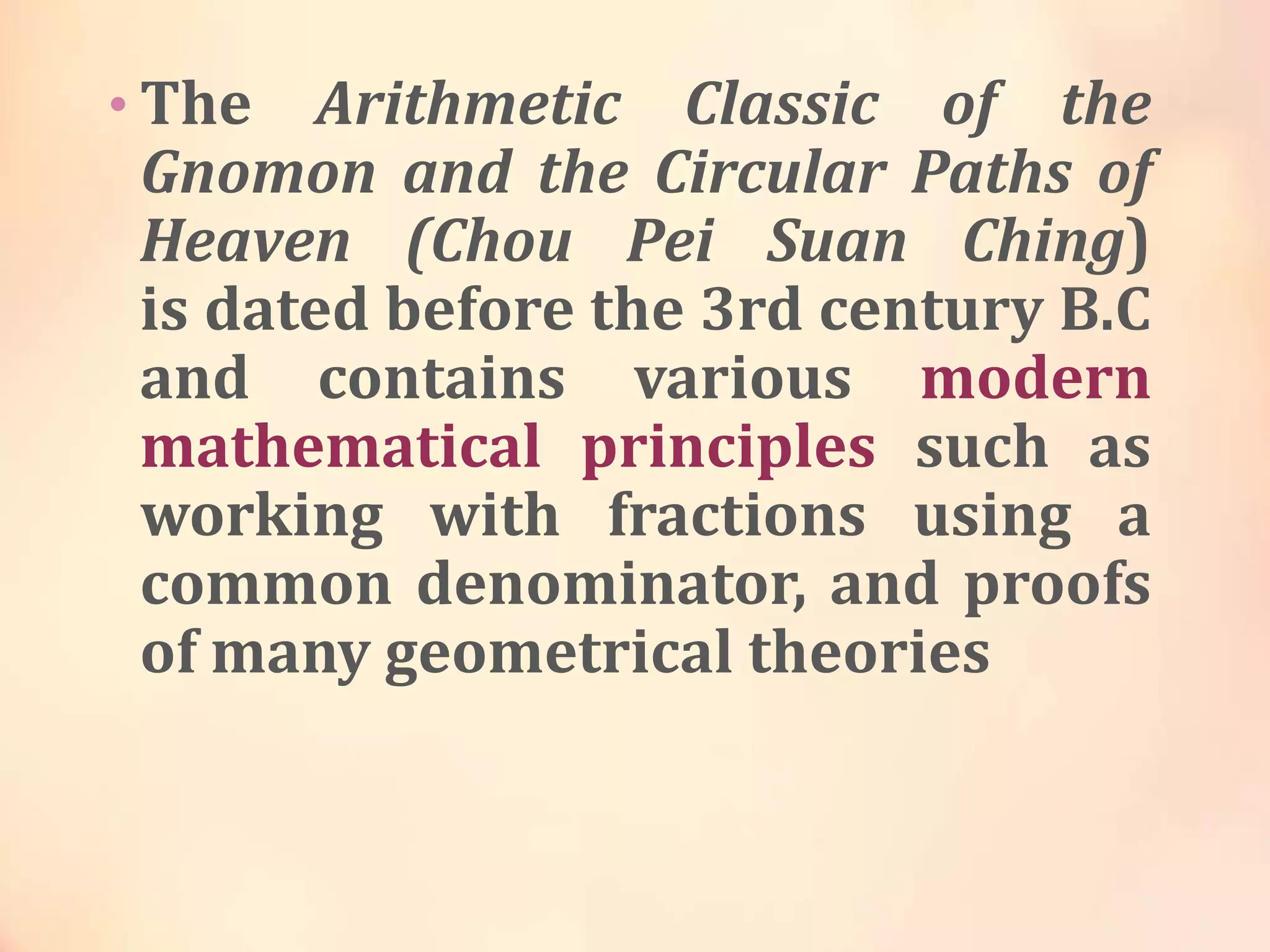 Ancient Chinese Mathematics | PPTX