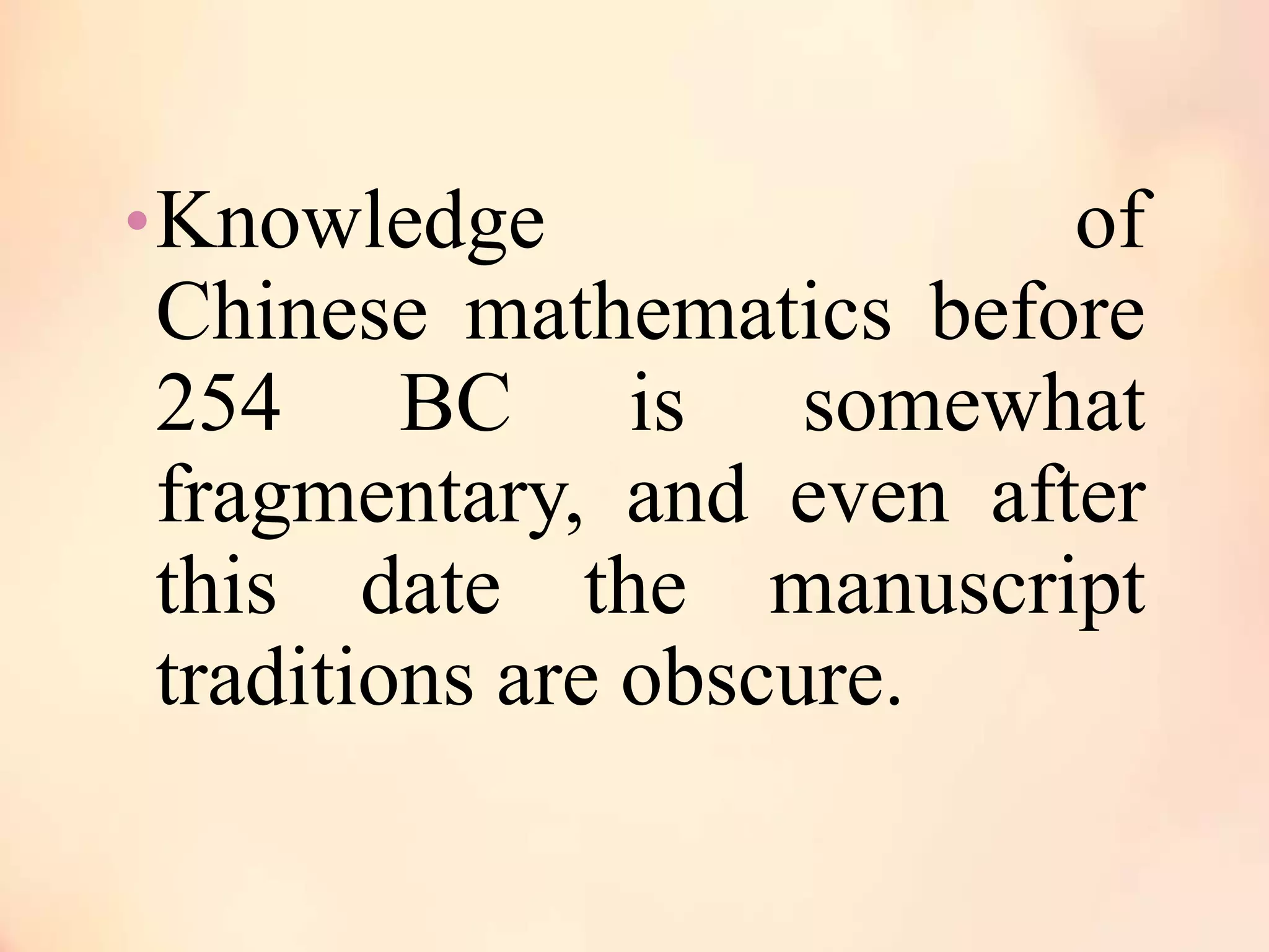 Ancient Chinese Mathematics | PPTX