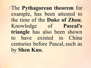 Ancient Chinese Mathematics | PPTX