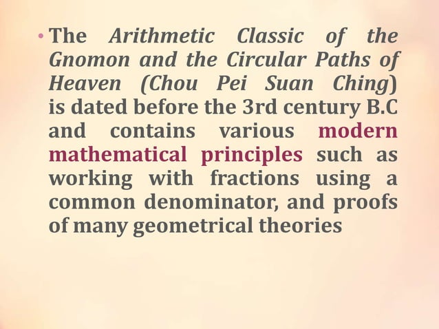 Ancient Chinese Mathematics | PPTX