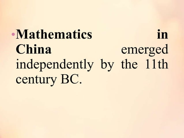 Ancient Chinese Mathematics | PPTX