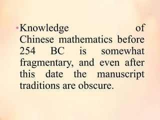 Ancient Chinese Mathematics | PPTX