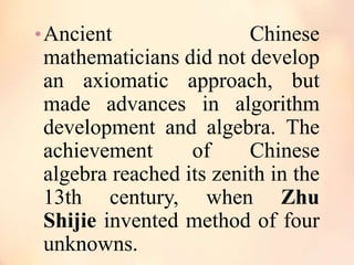 Ancient Chinese Mathematics | PPTX