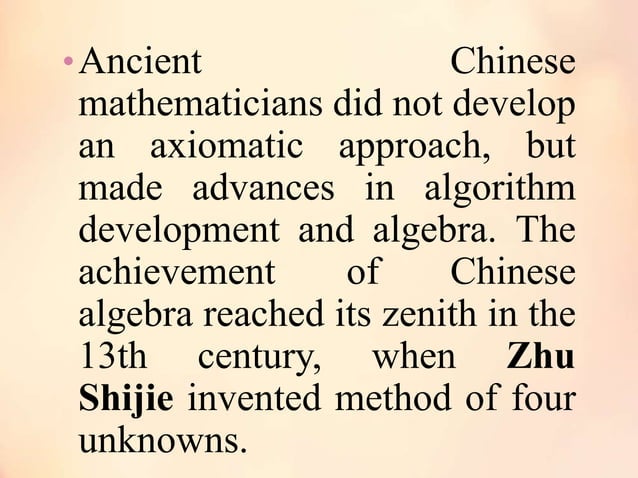 Ancient Chinese Mathematics | PPTX