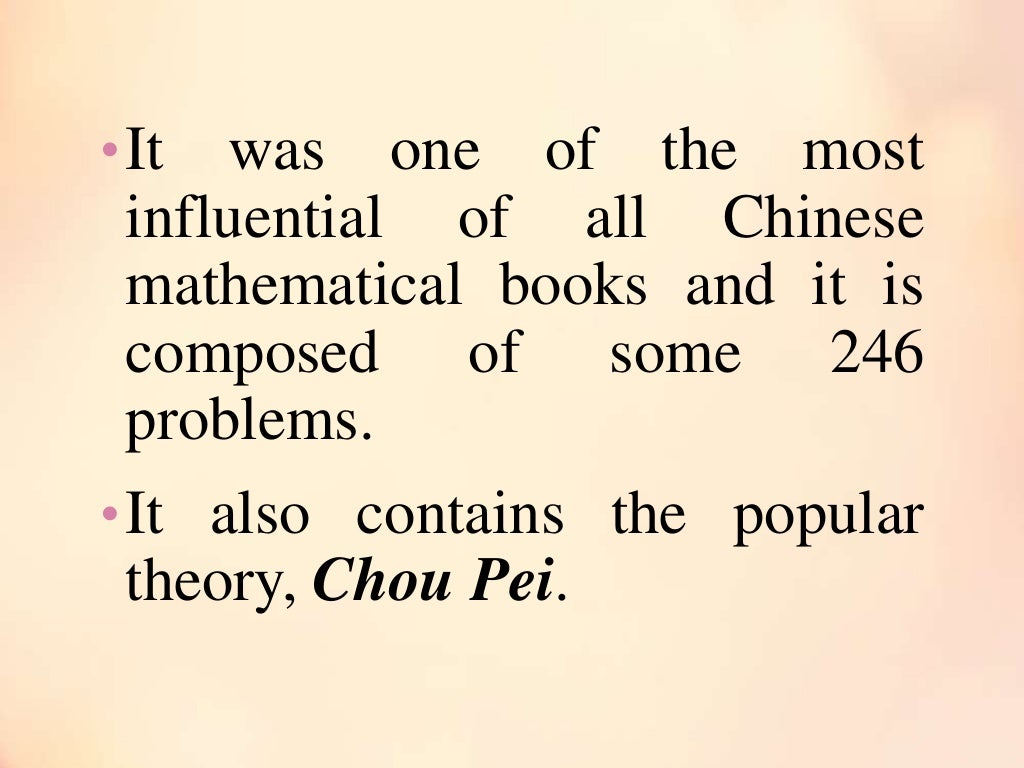 Ancient Chinese Mathematics