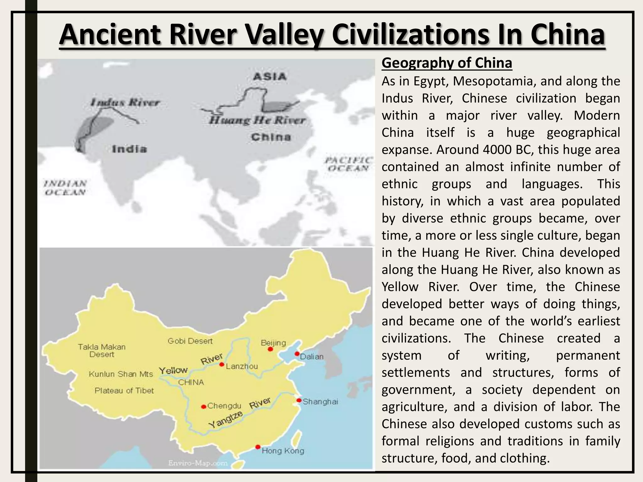 Ancient city - River Valley Civilization China | PPTX