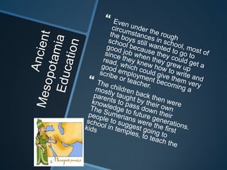 Ancient civilization education | PPTX