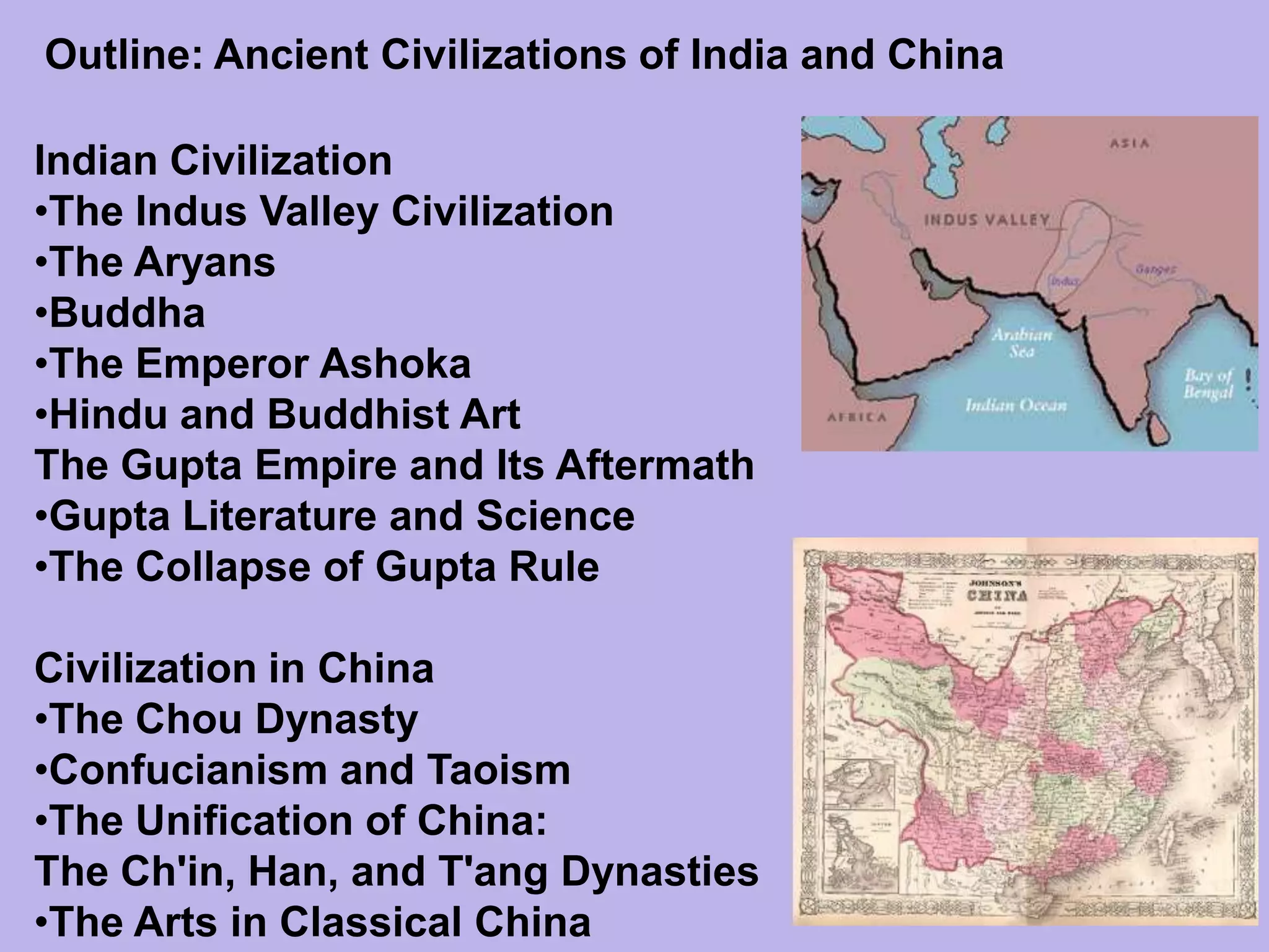 Ancient civilizations of india and china | PPTX