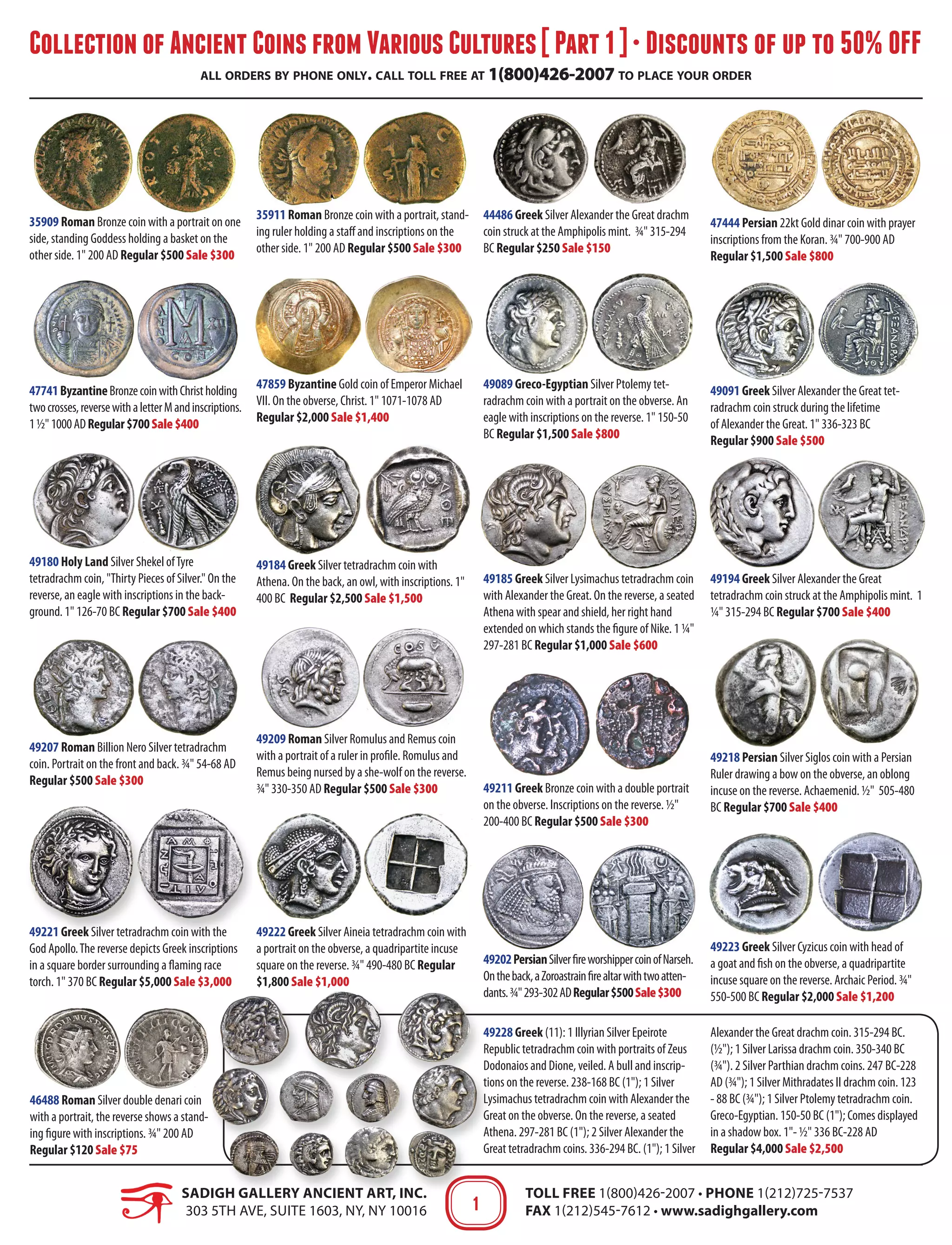 Sadigh Gallery Ancient Coins Collection 1 | PDF