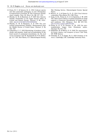 Ancient death grip leaf scars reveal ant−fungal parasitism | PDF