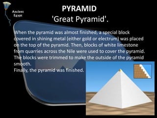 Ancient egypt (Great Pyramid Khufu's pyramid) | PPTX