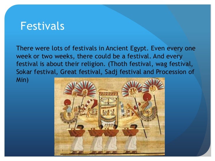 Ancient Egyptian Festival Calendar