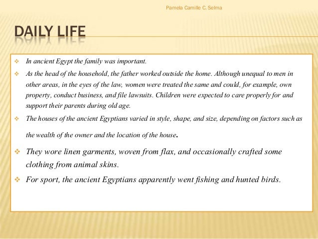 Ancient Egyptian Children Daily Life