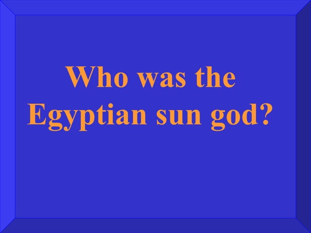 Ancient Egypt Ppt Jeopardy | PPT