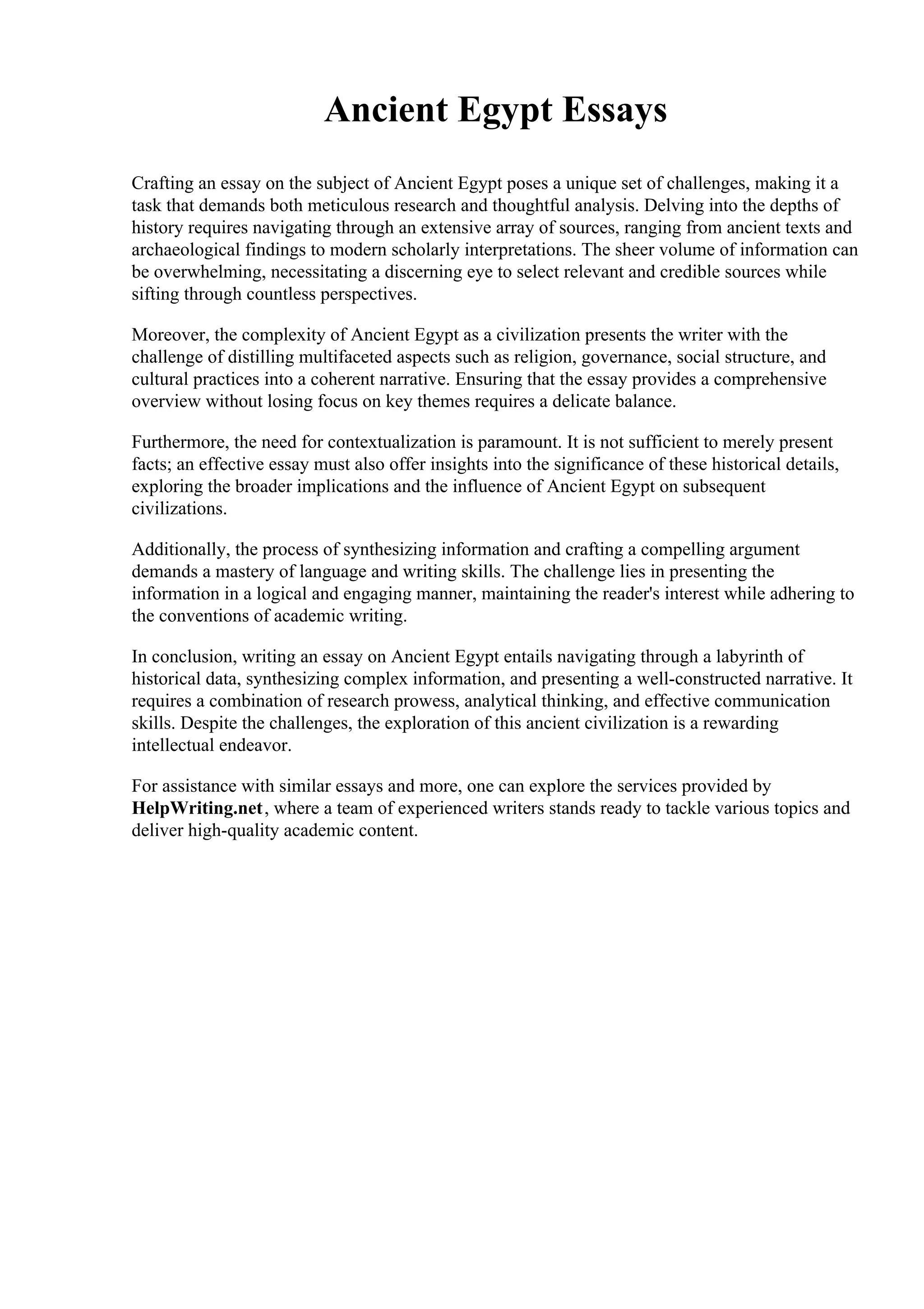 Ancient Egypt Essays.pdf