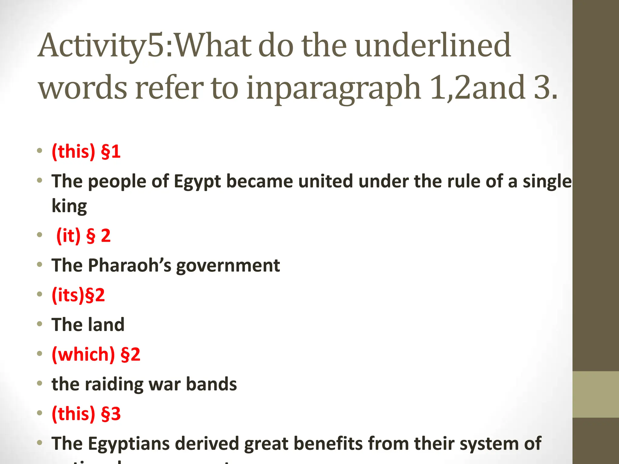 Ancient Egyptian. ppt life styles ,achievements and decline | PPT