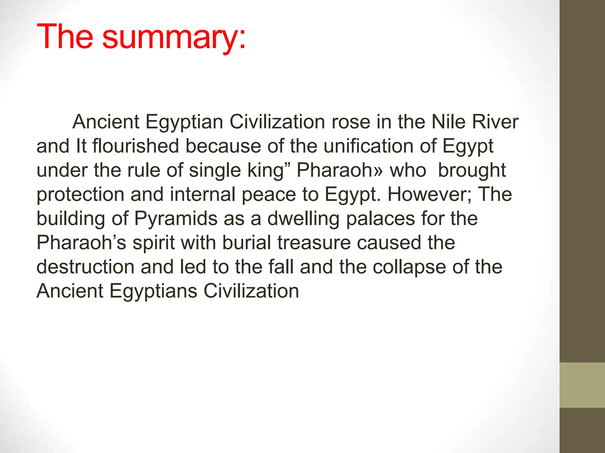 Ancient Egyptian. ppt life styles ,achievements and decline | PPT