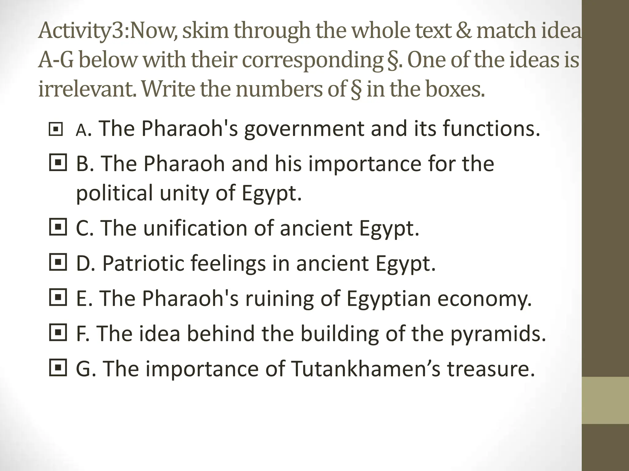 Ancient Egyptian. ppt life styles ,achievements and decline | PPT