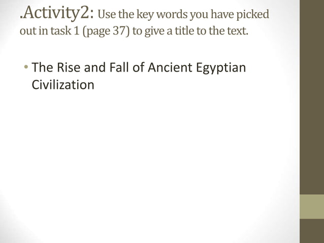 Ancient Egyptian. ppt life styles ,achievements and decline | PPT