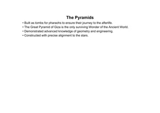 Ancient Egyptian Architecture Educational Slideshow | PDF