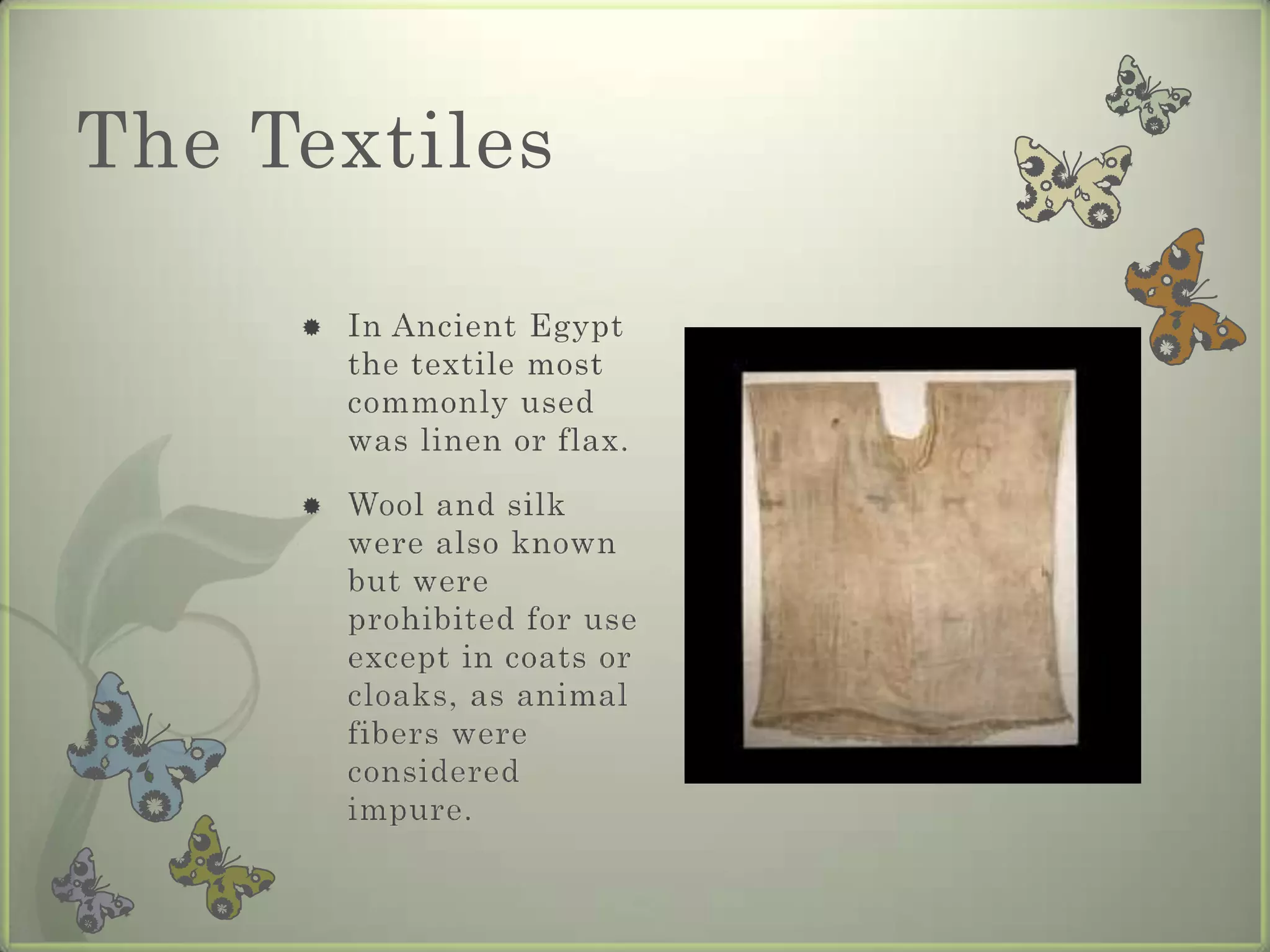 Ancient egyptian clothing of the higher classes | PPTX