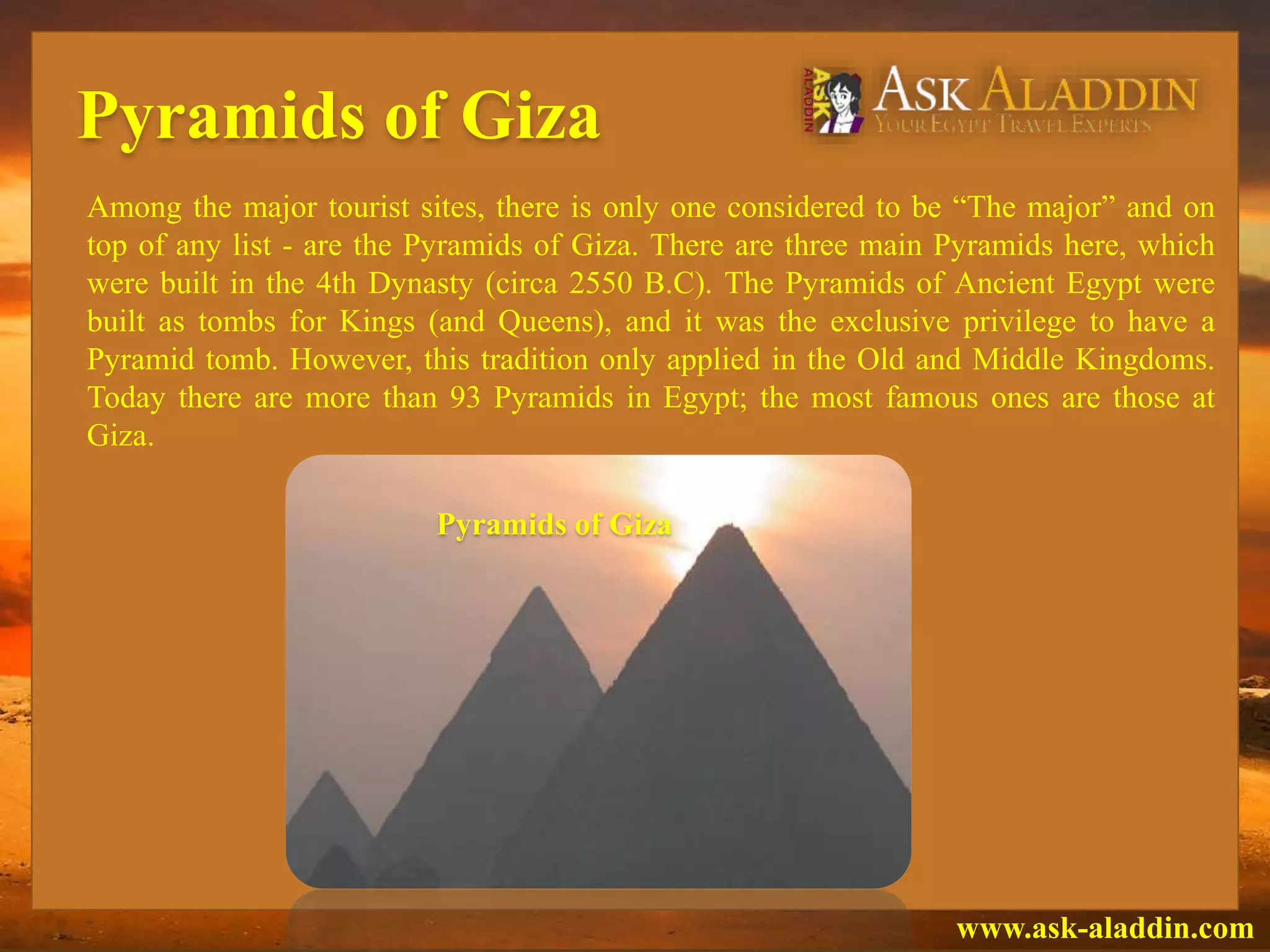 Ancient Egyptian Pyramids - Mystery of Egypt | PPTX
