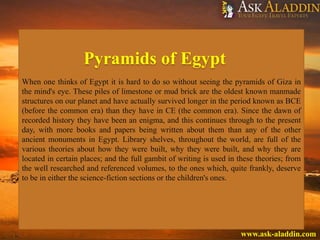 Ancient Egyptian Pyramids - Mystery of Egypt | PPTX