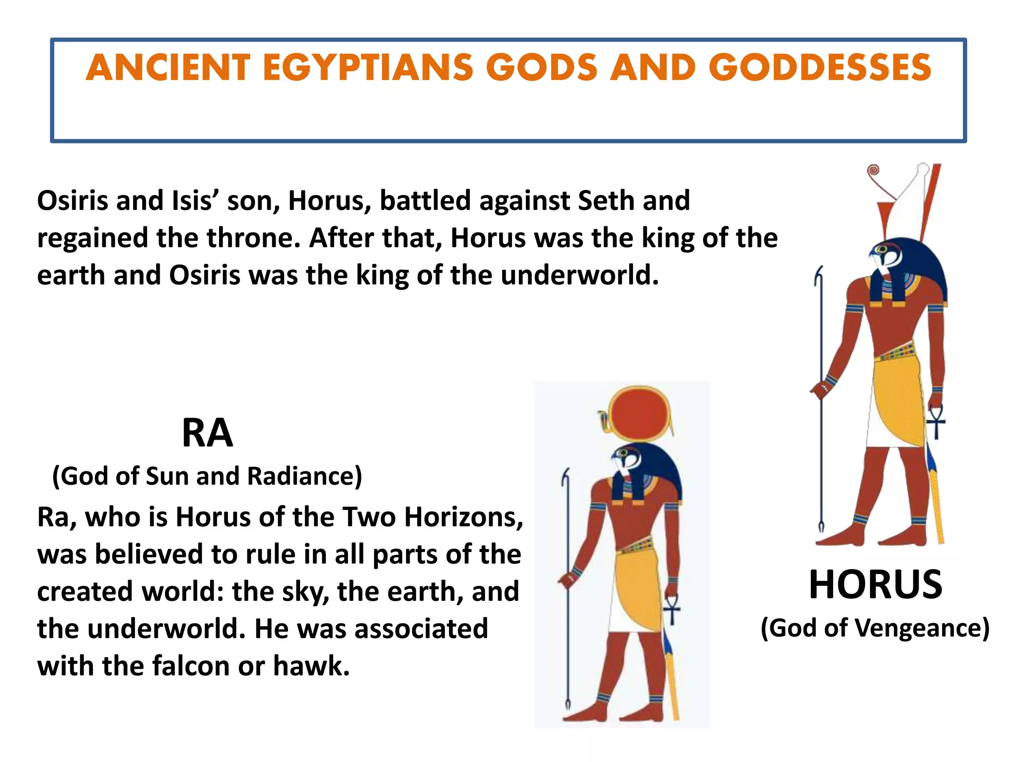 Ancient egyptians gods and goddesses | PPTX