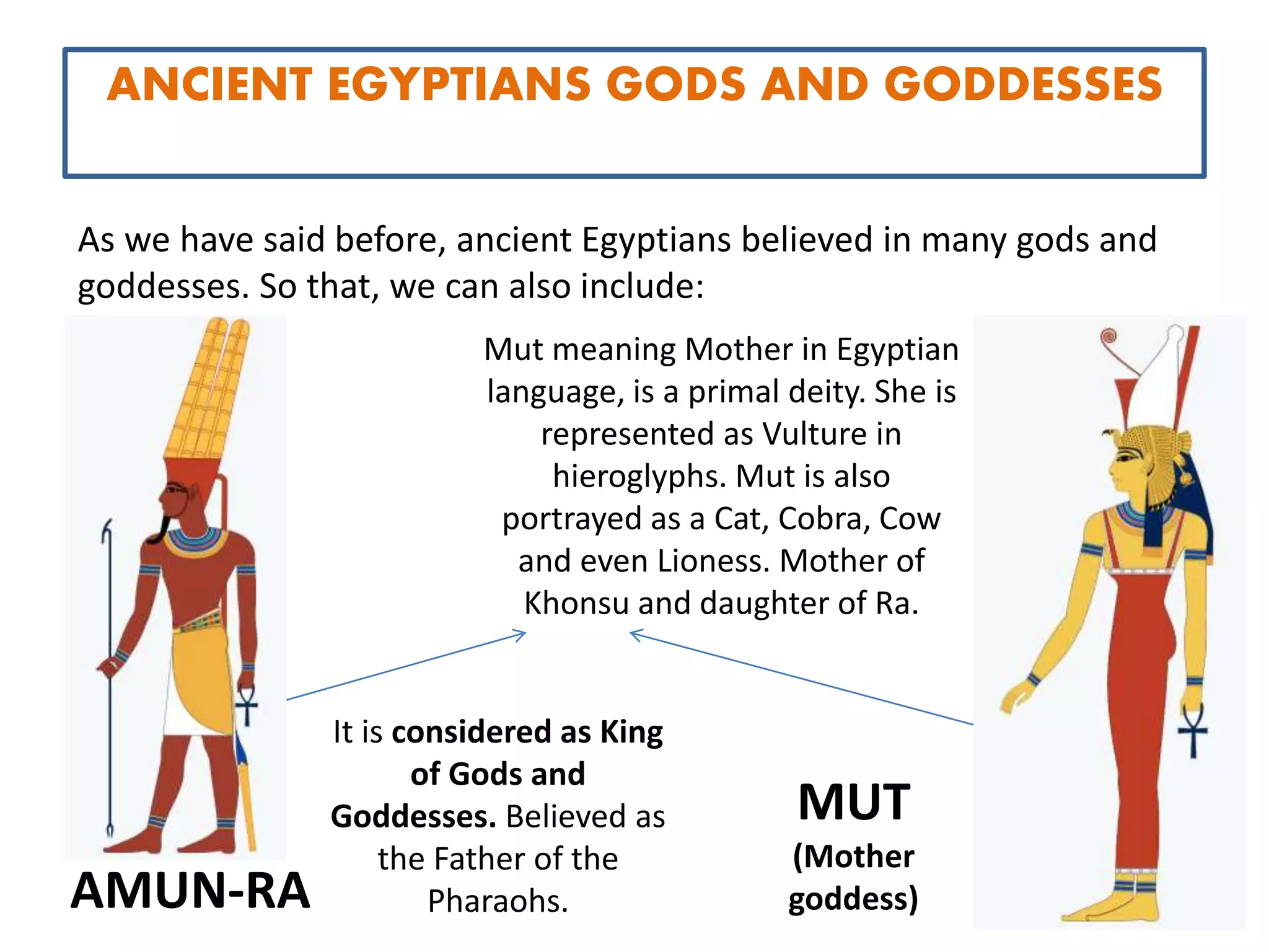 Ancient egyptians gods and goddesses | PPTX