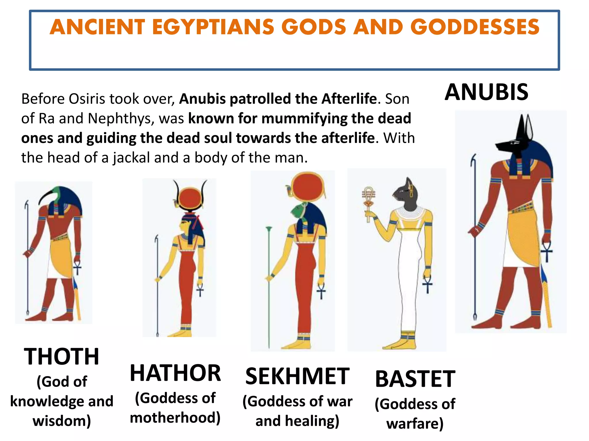 Ancient egyptians gods and goddesses | PPTX