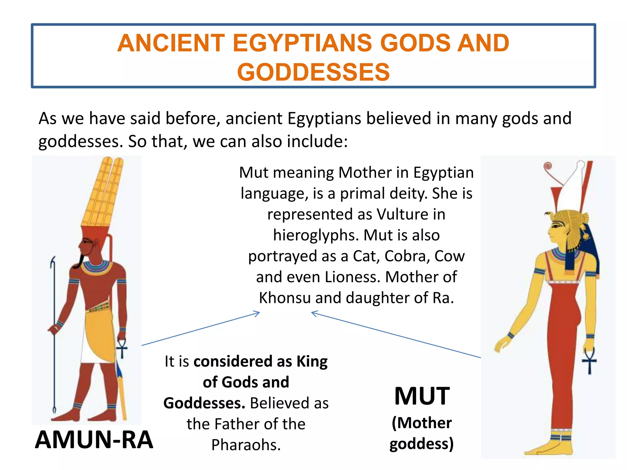 Ancient egyptians gods and goddesses | PPTX