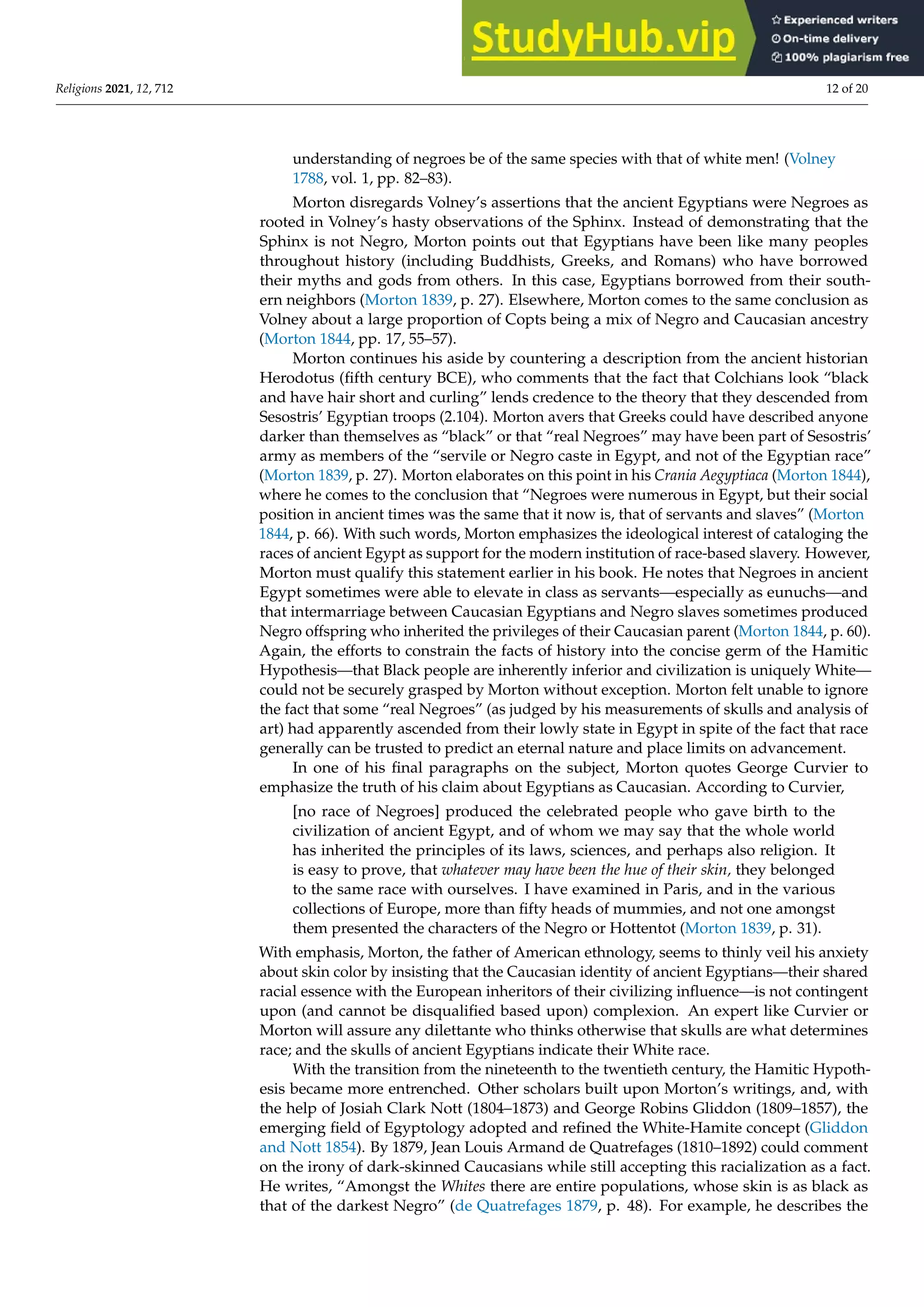 Ancient Egyptians In Black And White Exodus Gods And Kings And The Hamitic Hypothesis | PDF