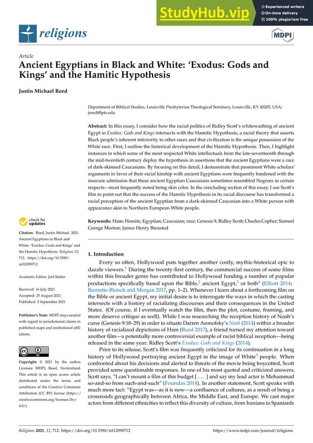 Ancient Egyptians In Black And White Exodus Gods And Kings And The ...