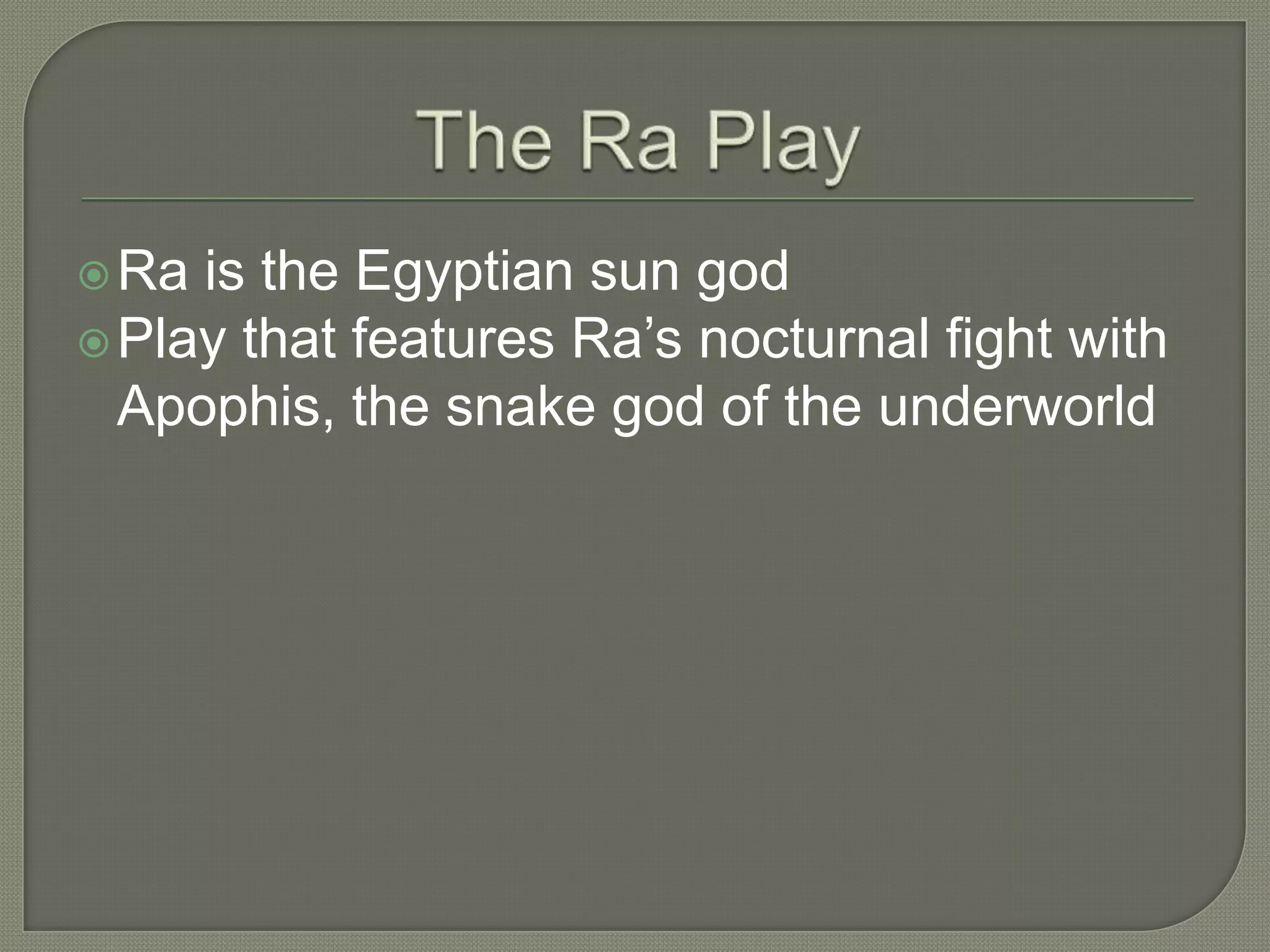 Ancient Egyptian Theater | PPTX