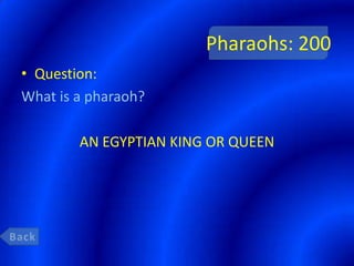 Ancient egypt jeopardy! | PPTX