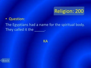 Ancient egypt jeopardy! | PPTX